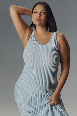 CONDITIONS APPLY Sleeveless Stripe Midi Dress