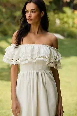 Peixoto Off-the-shoulder Midi Dress
