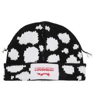 CHARLES JEFFREY Polka Dot Beanie - Black/white Polka Dot