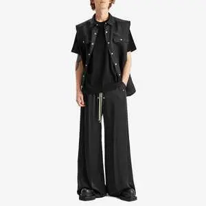 Rick Owens Wide Leg Trousers With Drawstring
