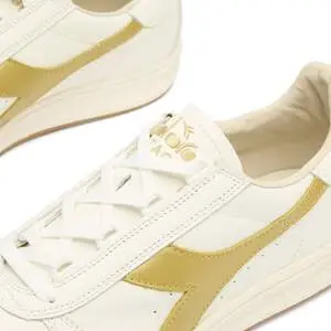 DIADORA B.elite '84 Leather Sneakers - White/gold