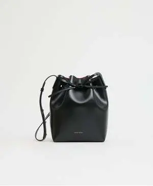 MANSUR GAVRIEL Mini Bucket Bag - Spazzolato/black/flamma