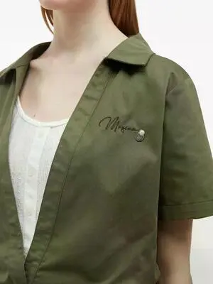 MUSIUM DIV. Logo-embroidered Layered Shirt - Green