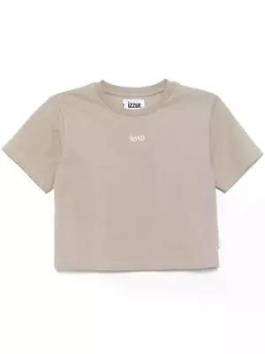Izzue Embroidered T-shirt - Neutrals