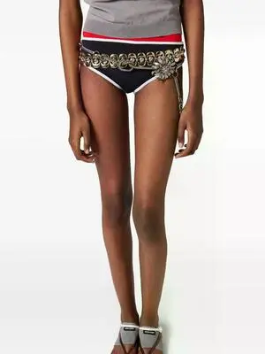 Miu Miu Technical-knit Bikini Bottom - Blue