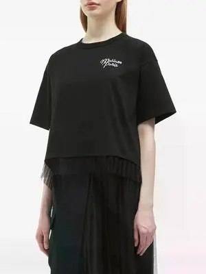 MUSIUM DIV. Logo-embroidered T-shirt - Black