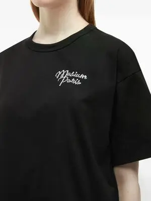 MUSIUM DIV. Logo-embroidered T-shirt - Black