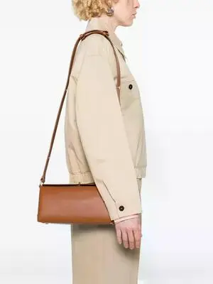 Plan C Leather Shoulder Bag - Brown