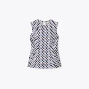 Tory Burch Printed Cotton Poplin Top
