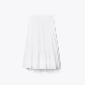 Tory Burch Cotton Tiered Midi Skirt