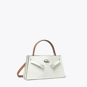 Tory Burch Mini Lee Radziwill Croc-embossed Top-handle Bag