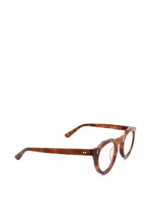LESCA Pica Round Tortoiseshell Eyeglasses