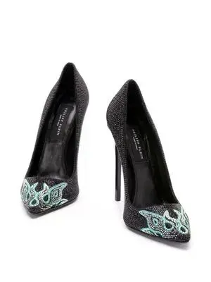 Philipp Plein 120mm Flame-embellished Pumps