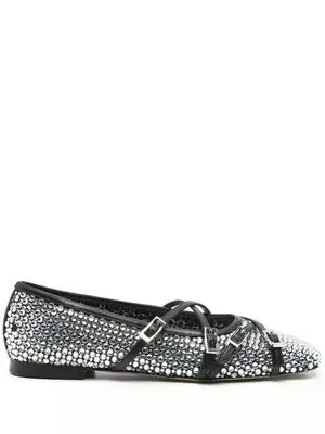 Mach & Mach Crystal Net Ballerina Flats