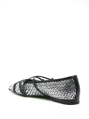 Mach & Mach Crystal Net Ballerina Flats
