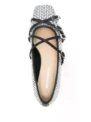 Mach & Mach Crystal Net Ballerina Flats