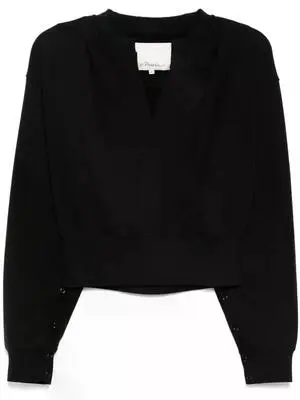 3.1 Phillip Lim Cropped Sweatshirt - Black