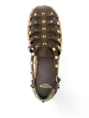 Valentino Garavani Rockstud Espadrilles - Brown