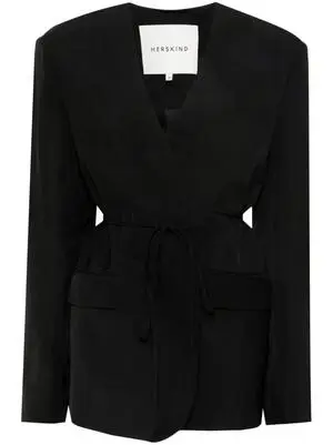 HERSKIND Indiana Tie Blazer - Black