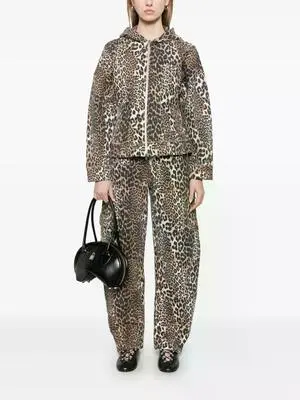 GANNI Leopard-print Hoodie