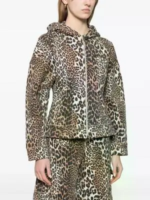 GANNI Leopard-print Hoodie