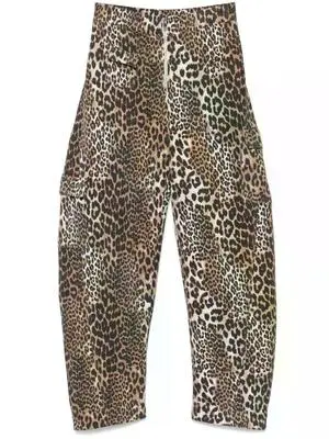 GANNI Leopard-print Trousers