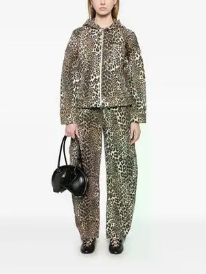 GANNI Leopard-print Trousers