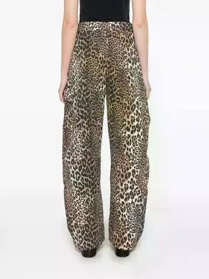 GANNI Leopard-print Trousers