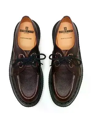 GEORGE COX Leather Boat Shoes