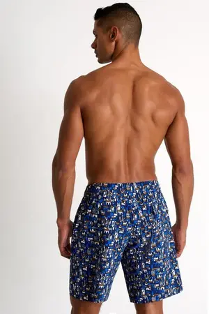 Shan Long Fit Swim Trunks - Print