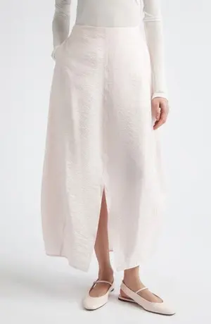 TOTEME Semisheer Silk-Blend Parachute Maxi Skirt Bloom