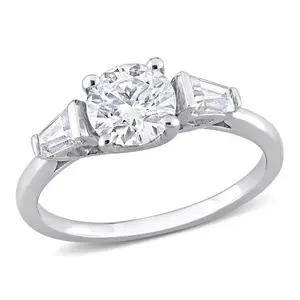 JULIANNA B. Moissanite 3-stone Ring - Sterling Silver