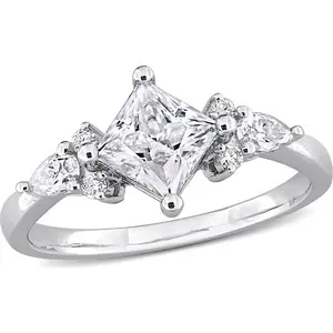 JULIANNA B. Moissanite Cluster Ring - Sterling Silver