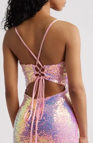 JUMP APPAREL Ombré Sequin Gown