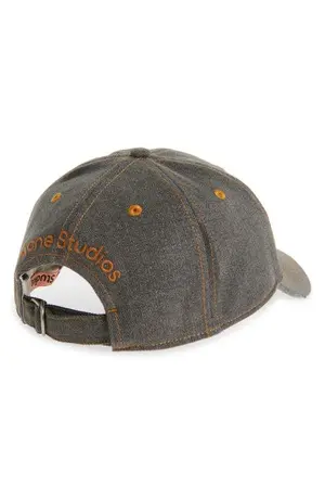 Acne Studios Logo Embroidered Denim Baseball Cap