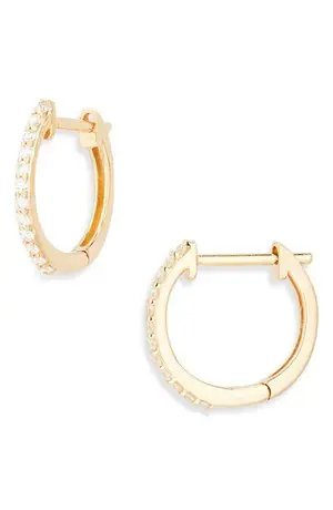 Lana Jewelry 14k Gold And Diamond Huggie Hoop Earrings - Yellow