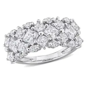 JULIANNA B. Moissanite Cluster Band - Sterling Silver