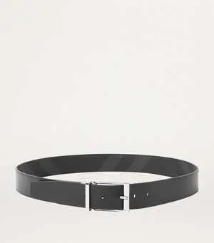 Burberry Leather And Check Reversible Belt