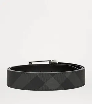 Burberry Leather And Check Reversible Belt