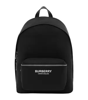Burberry Nylon Logo Backpack - Black