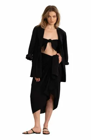 GOTTEX BEACH LIFE Resort Swim Cover Up Pareo - Black