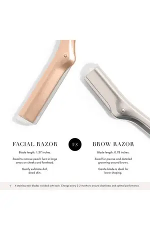 TWEEZERMAN Rose Gold Facial Razor - No Color