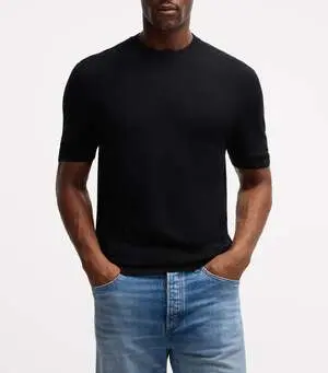 BOSS Silk Knitted T-shirt