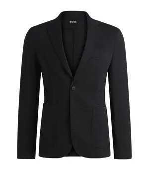 BOSS Seersucker Slim Blazer - Black