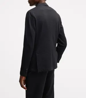 BOSS Seersucker Slim Blazer - Black