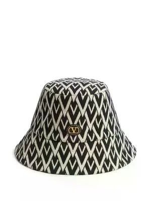 Valentino Garavani Vlogo Signature Wool Bucket Hat - Black