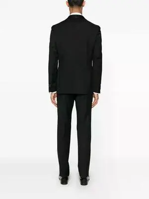 Tagliatore Satin-trim Suit - Black