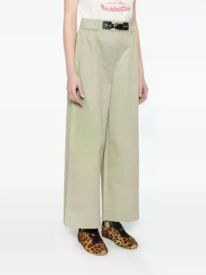 Maje Embossed Logo Trousers - Green