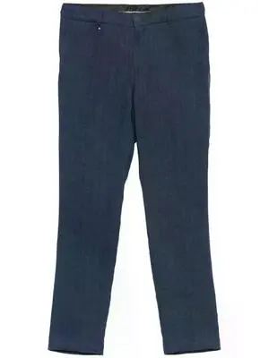 BOSS Linen Tailored Trousers - Blue