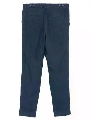 BOSS Linen Tailored Trousers - Blue